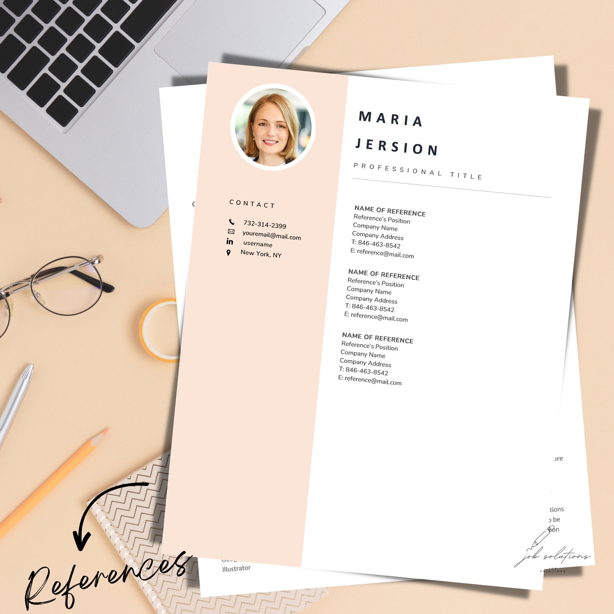 Professional Simple Resume Template for Google Docs Word and - Etsy