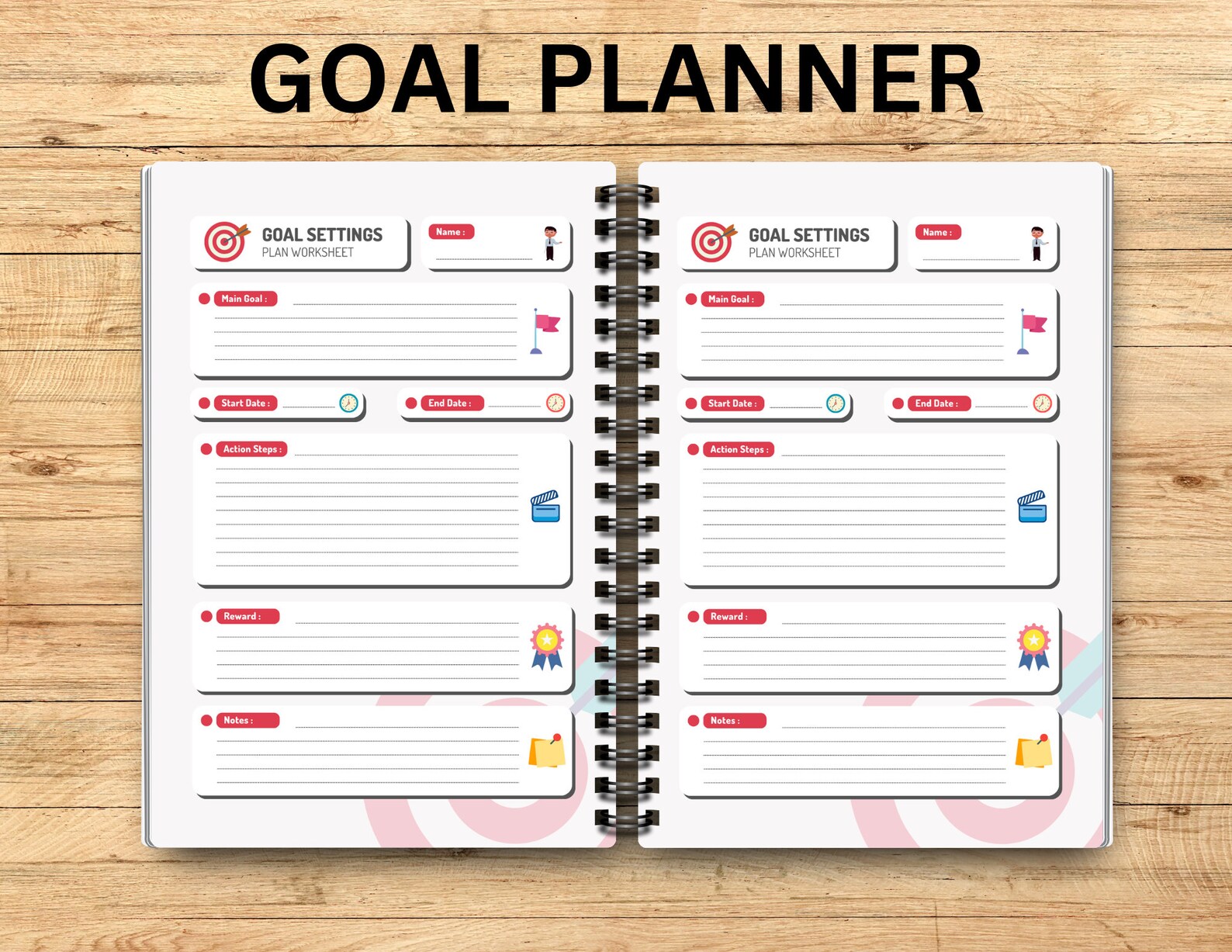 Basic Goal Setting Worksheet | Goal Setting Tracker | Productivity ...
