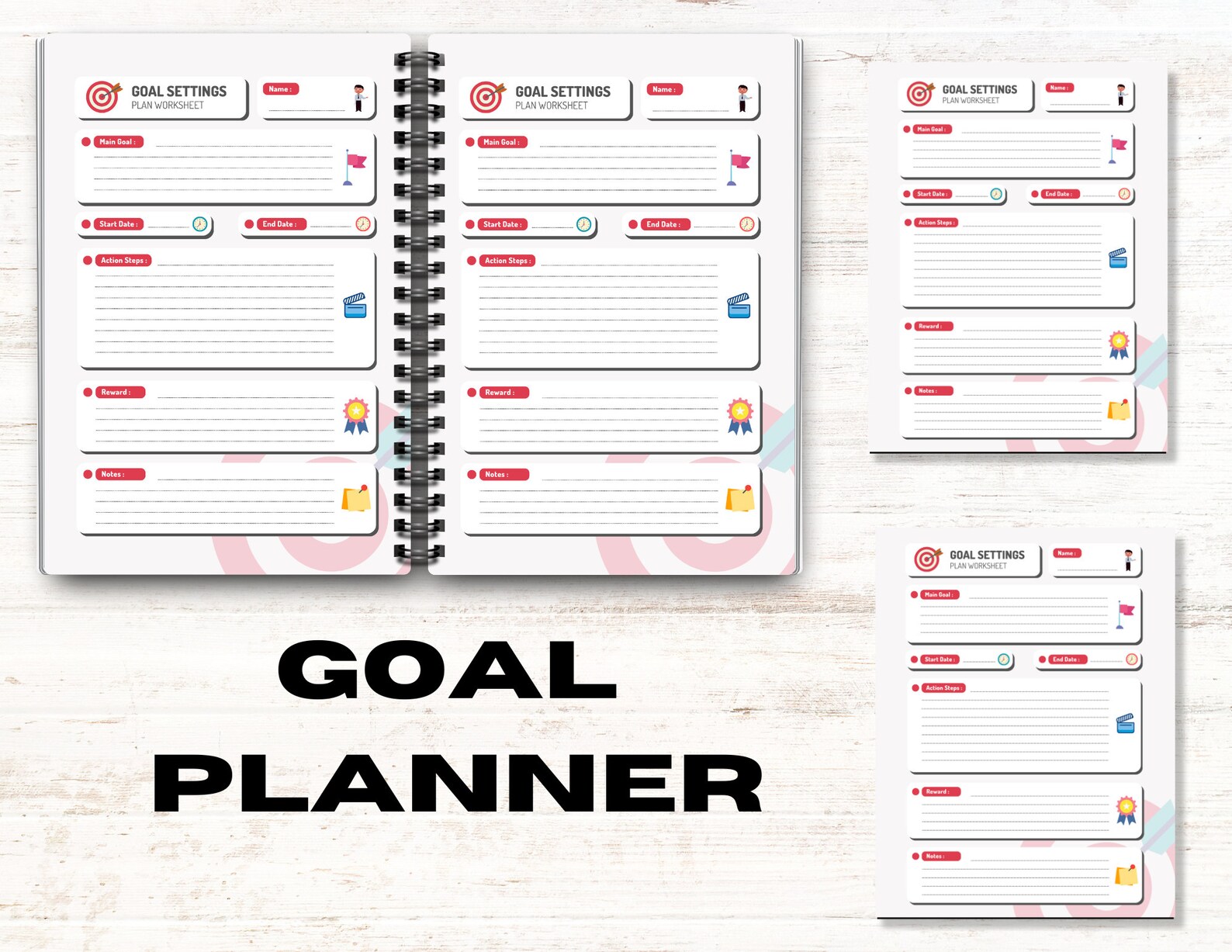 Basic Goal Setting Worksheet | Goal Setting Tracker | Productivity ...