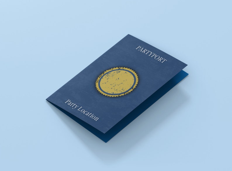 Editable Passport partyport and Boarding Pass Theme Party Invitation ...