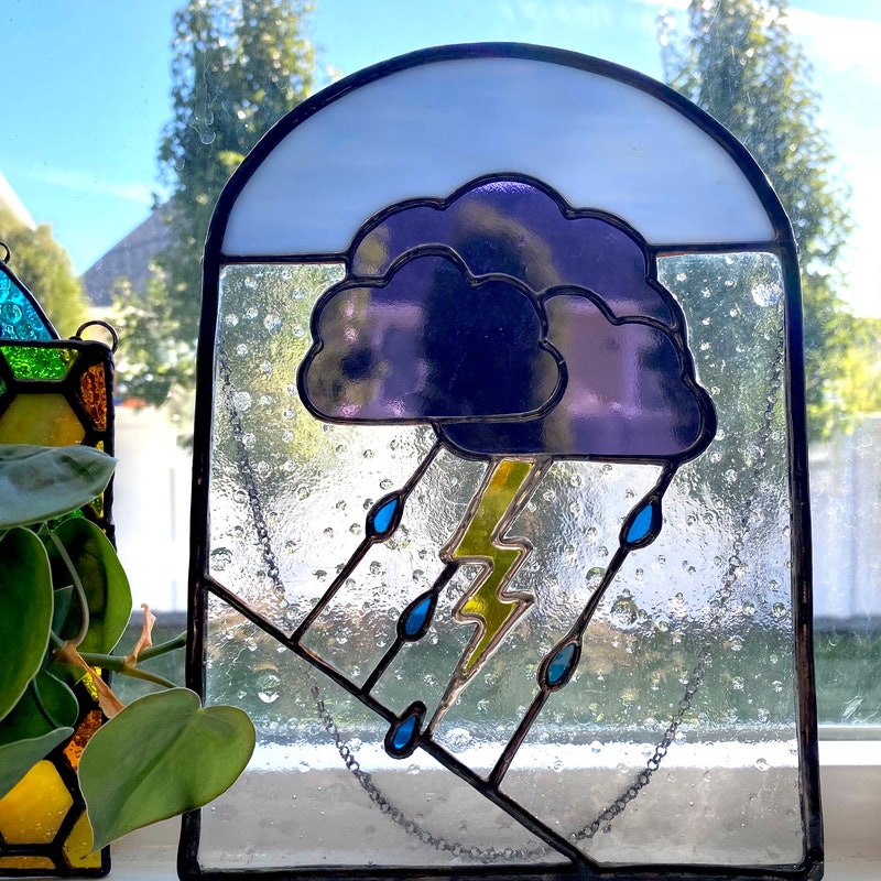 Stained Glass Cloud - Etsy