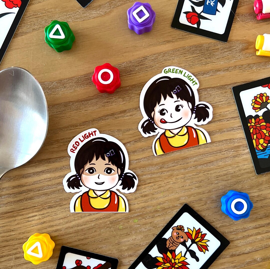 Squid Game Stickers | Squid Game Little Girl | Green Light, Red Light ...