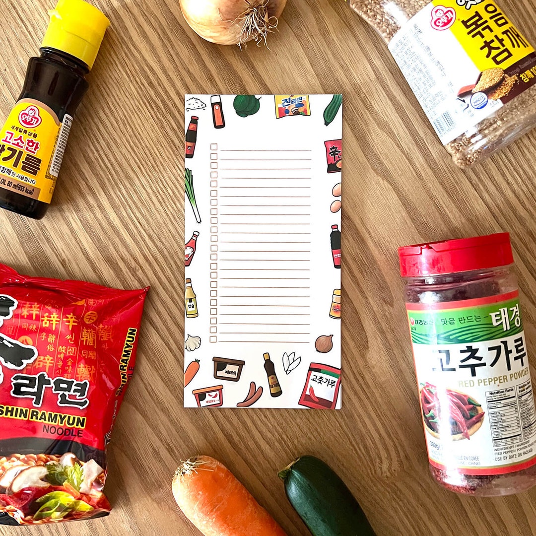 Notepad to Do List Lined Notepad Korean Shopping List Korean Stationery ...