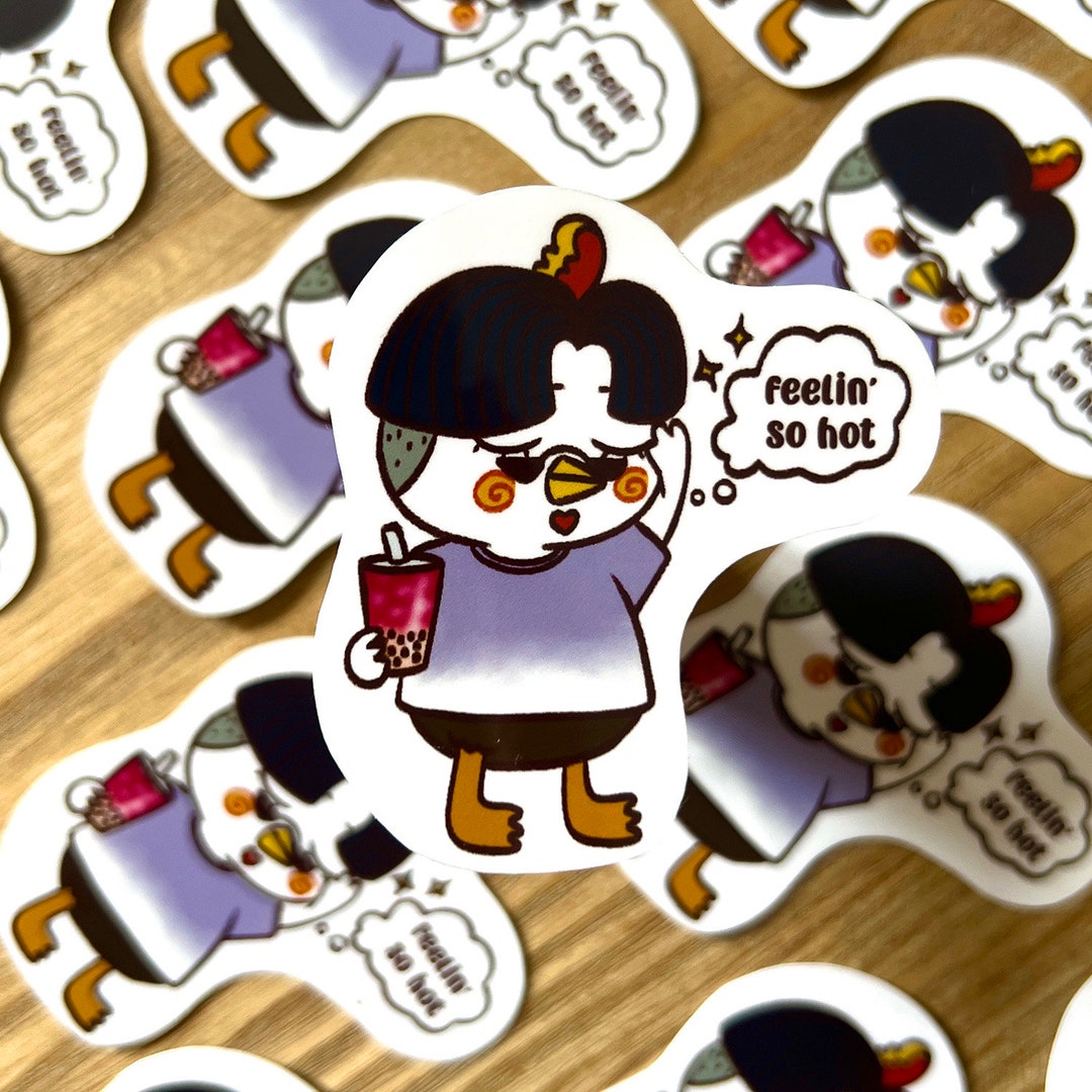 Korean Sticker feeling Hot Today Sticker Spicy Noodles Buldak Chicken ...