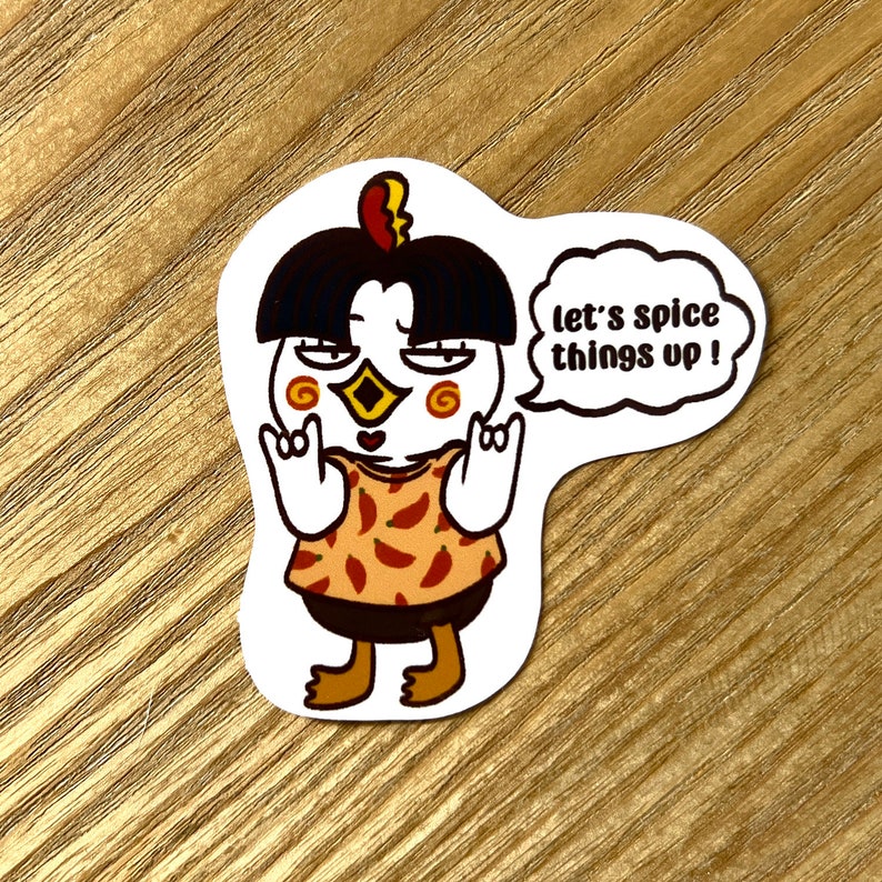 Korean Sticker let's Spice Things Up Sticker Spicy Noodles Buldak ...