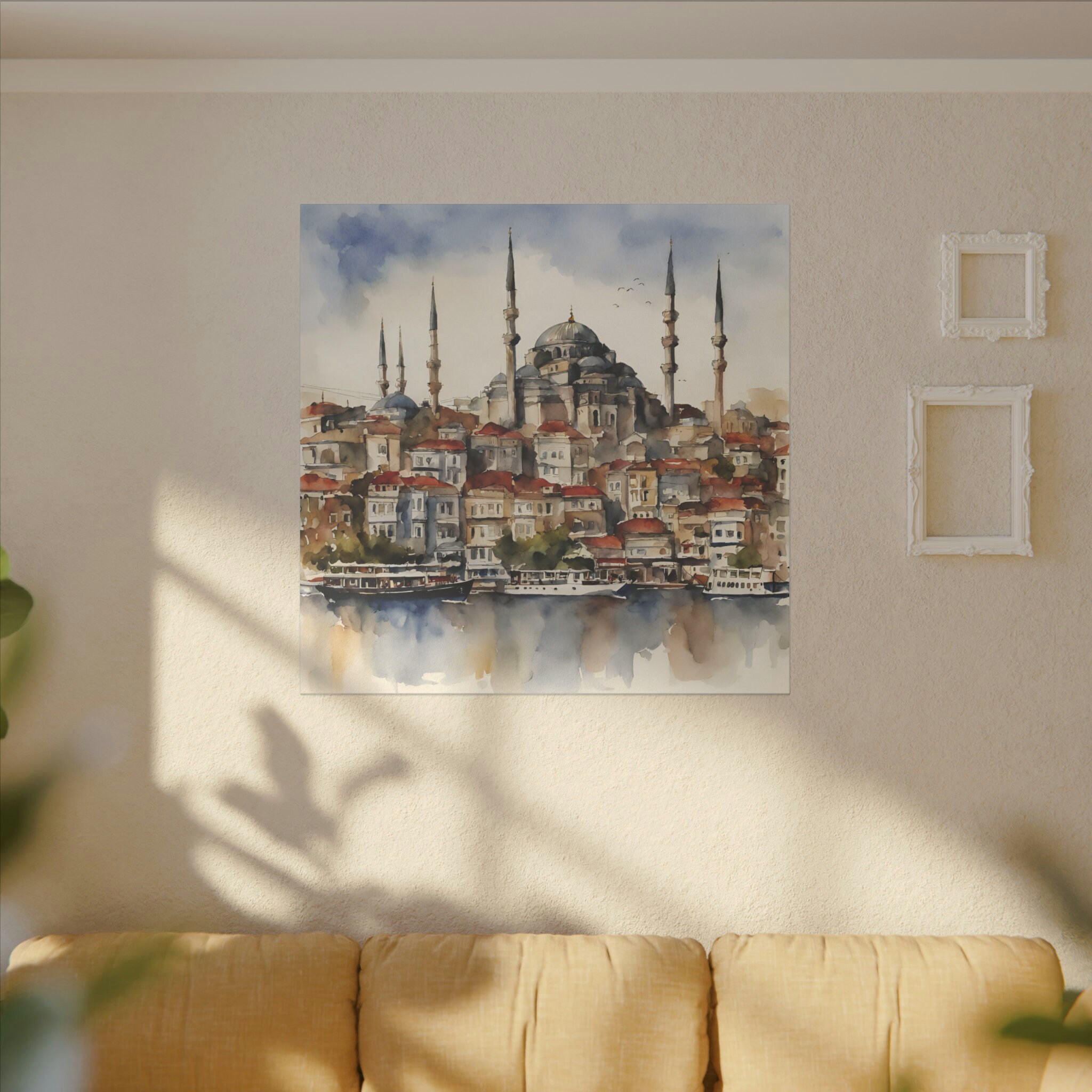Istanbul Painting, Turkish Art, Watercolour Print, Istanbul Blue Mosque ...