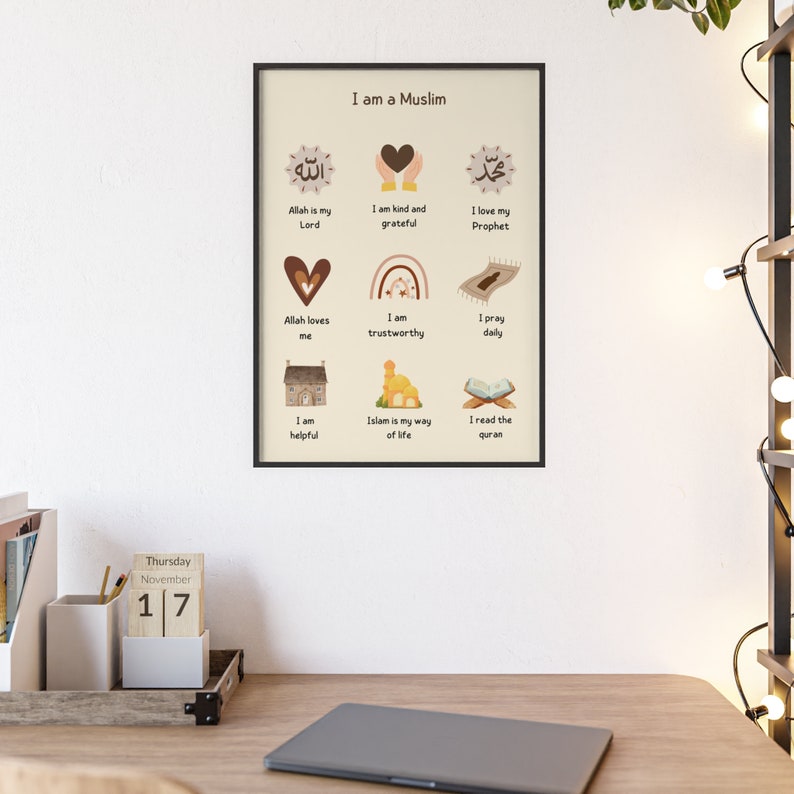 Islamic Affirmations Poster, Muslim Children's Education (digital ...
