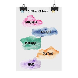 Pillars of Islam, Islamic Educational Poster, Muslim Child, Islamic ...