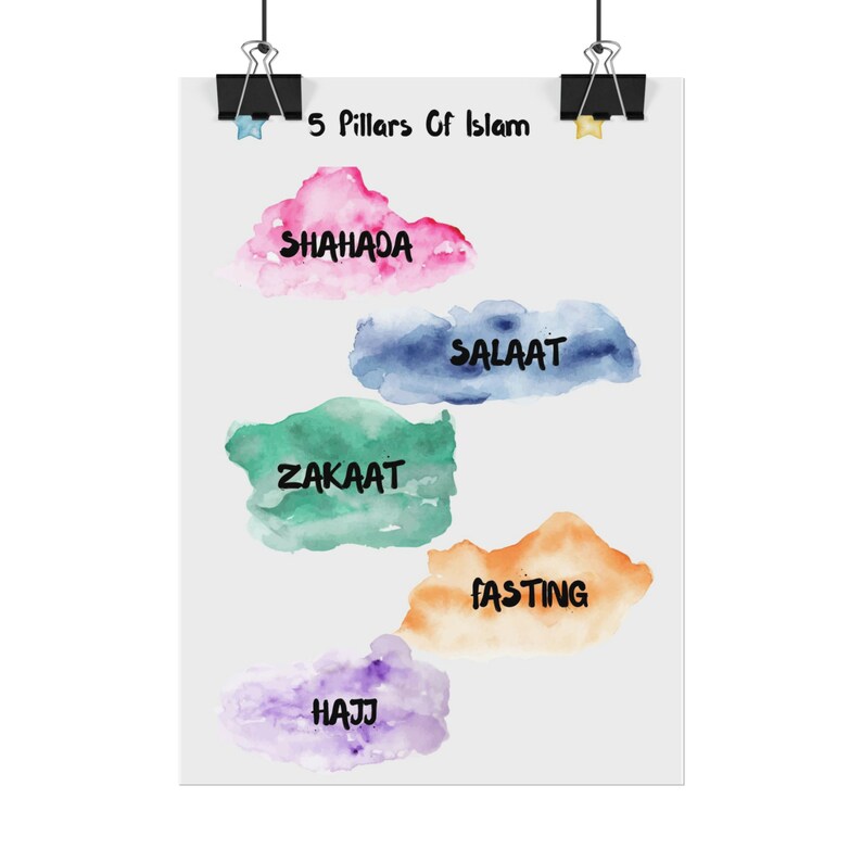 Pillars of Islam, Islamic Educational Poster, Muslim Child, Islamic ...