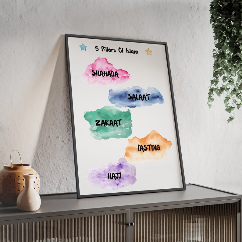 Pillars of Islam, Islamic Educational Poster, Muslim Child, Islamic ...