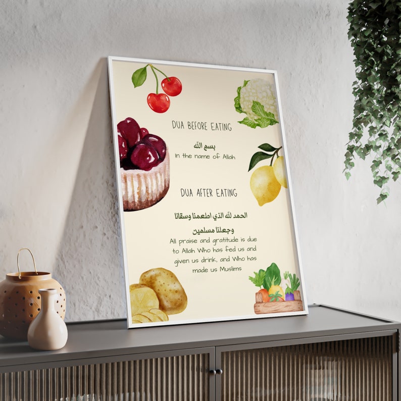 Islamic Dua Eating, Muslim Kitchen Printable,a4, A3 &20x28 Inch ...