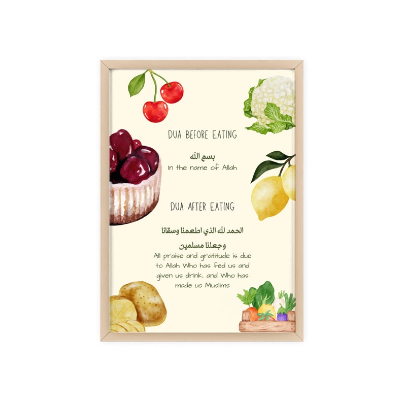 Islamic Dua Eating, Muslim Kitchen Printable,a4, A3 &20x28 Inch ...