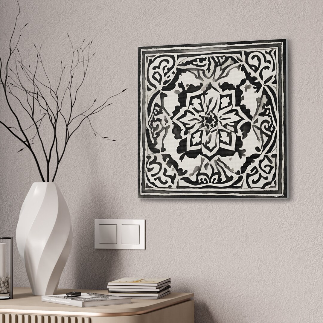 Moroccan Zelij Tile, Watercolour Print, Moroccan Decor, Oriental Art, 4 ...