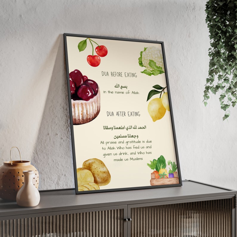 Islamic Dua Eating, Muslim Kitchen Printable,a4, A3 &20x28 Inch ...