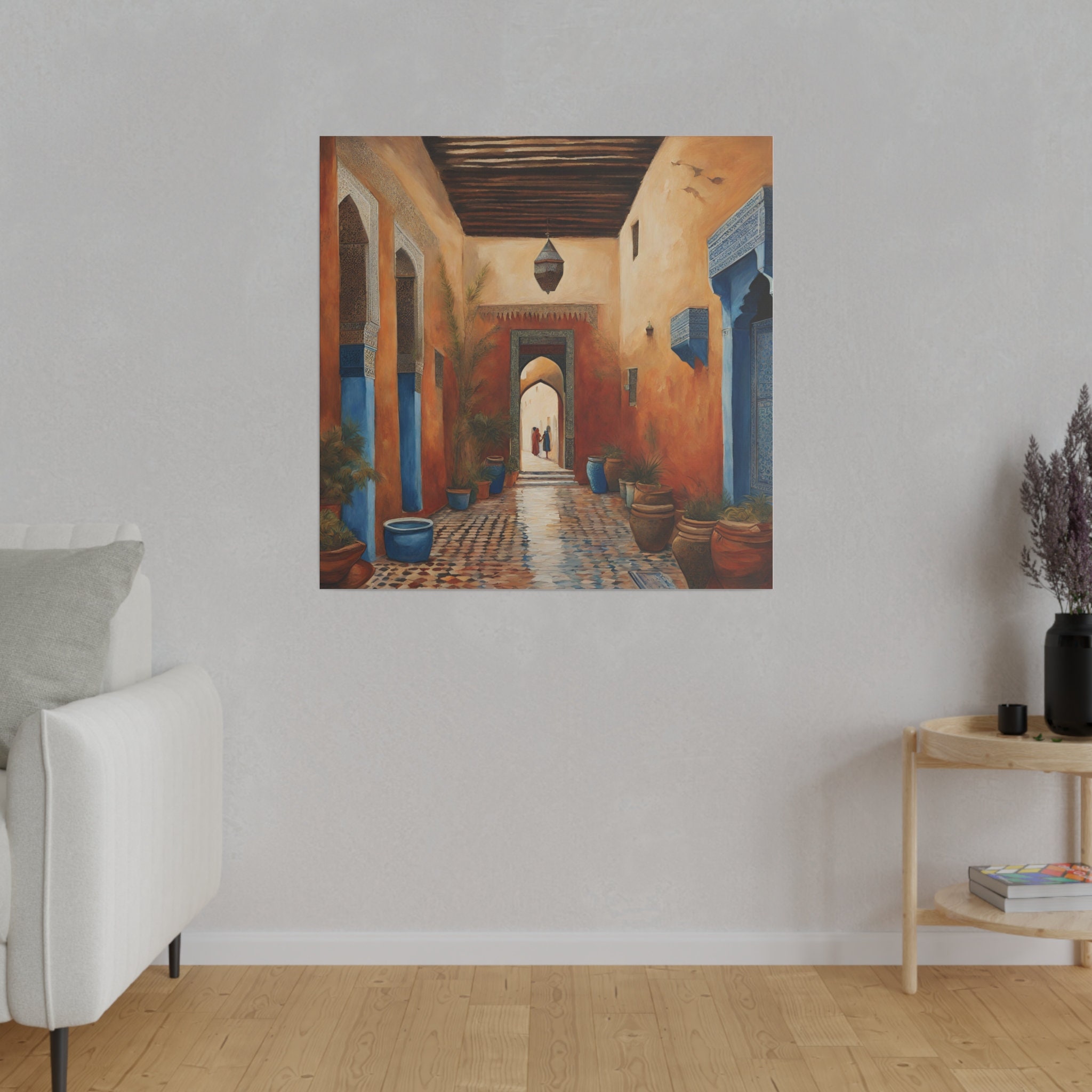 Moroccan Art, Moroccan Street Painting, 24x24 & 36x36 Inch Included ...