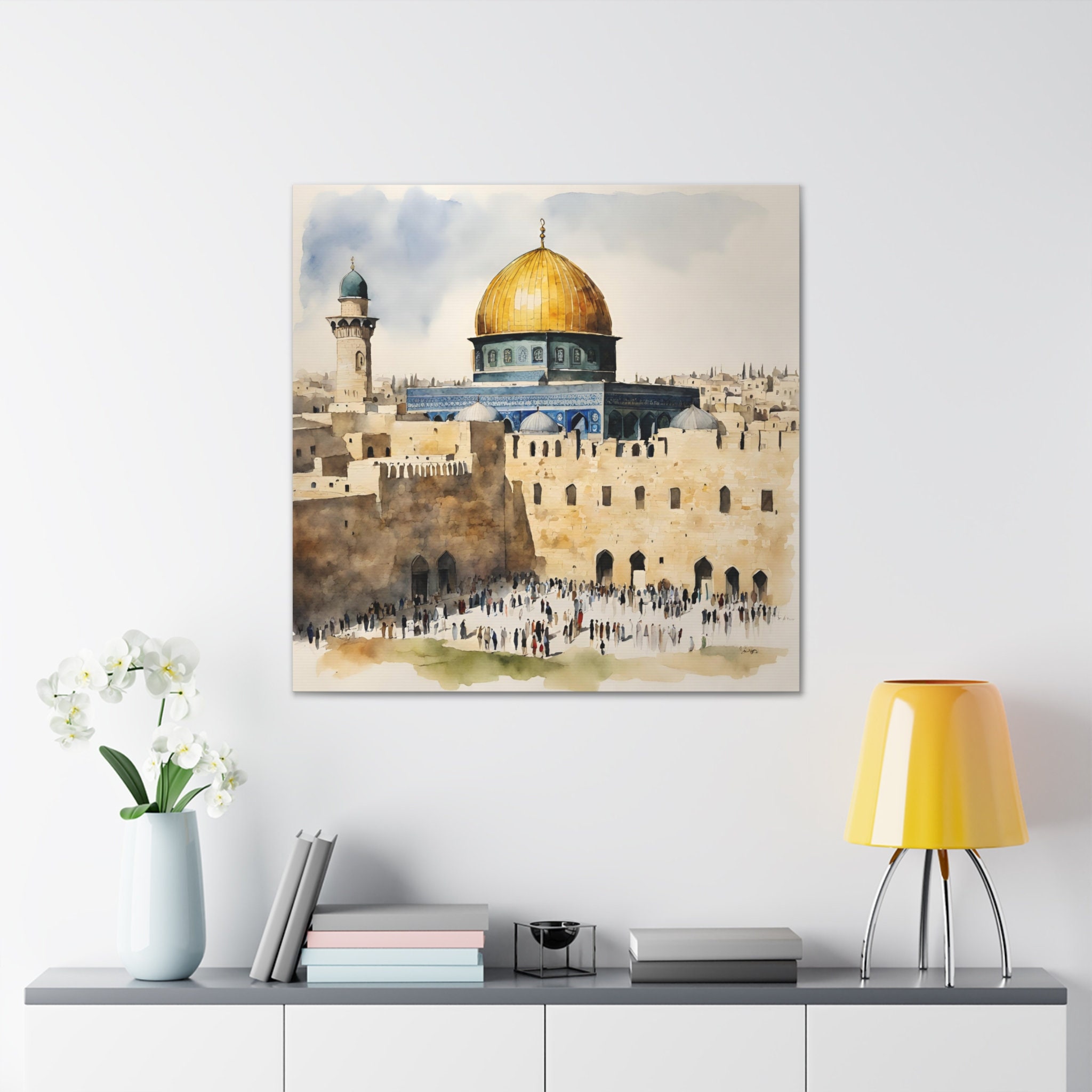 Dome of the Rock, Al Aqsa Mosque, 4 Sizes Included, Jerusalem Wall Art ...