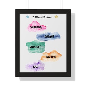 Pillars of Islam, Islamic Educational Poster, Muslim Child, Islamic ...