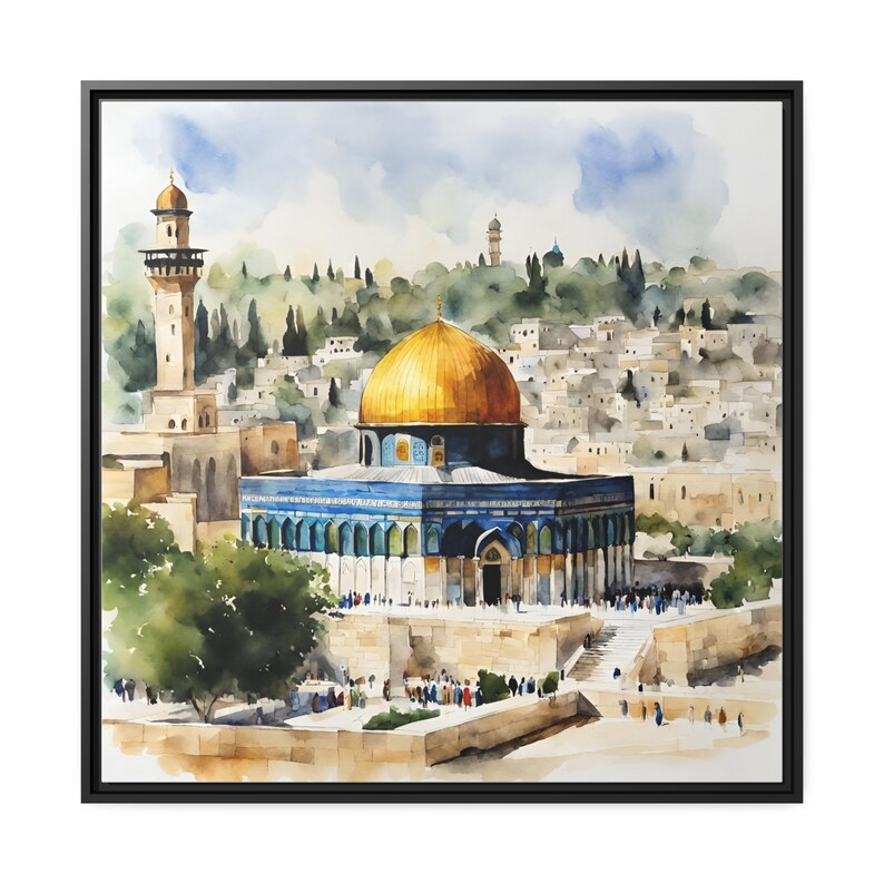 Dome of the Rock Painting, Masjid Al Aqsa, Watercolour, 4 Sizes ...