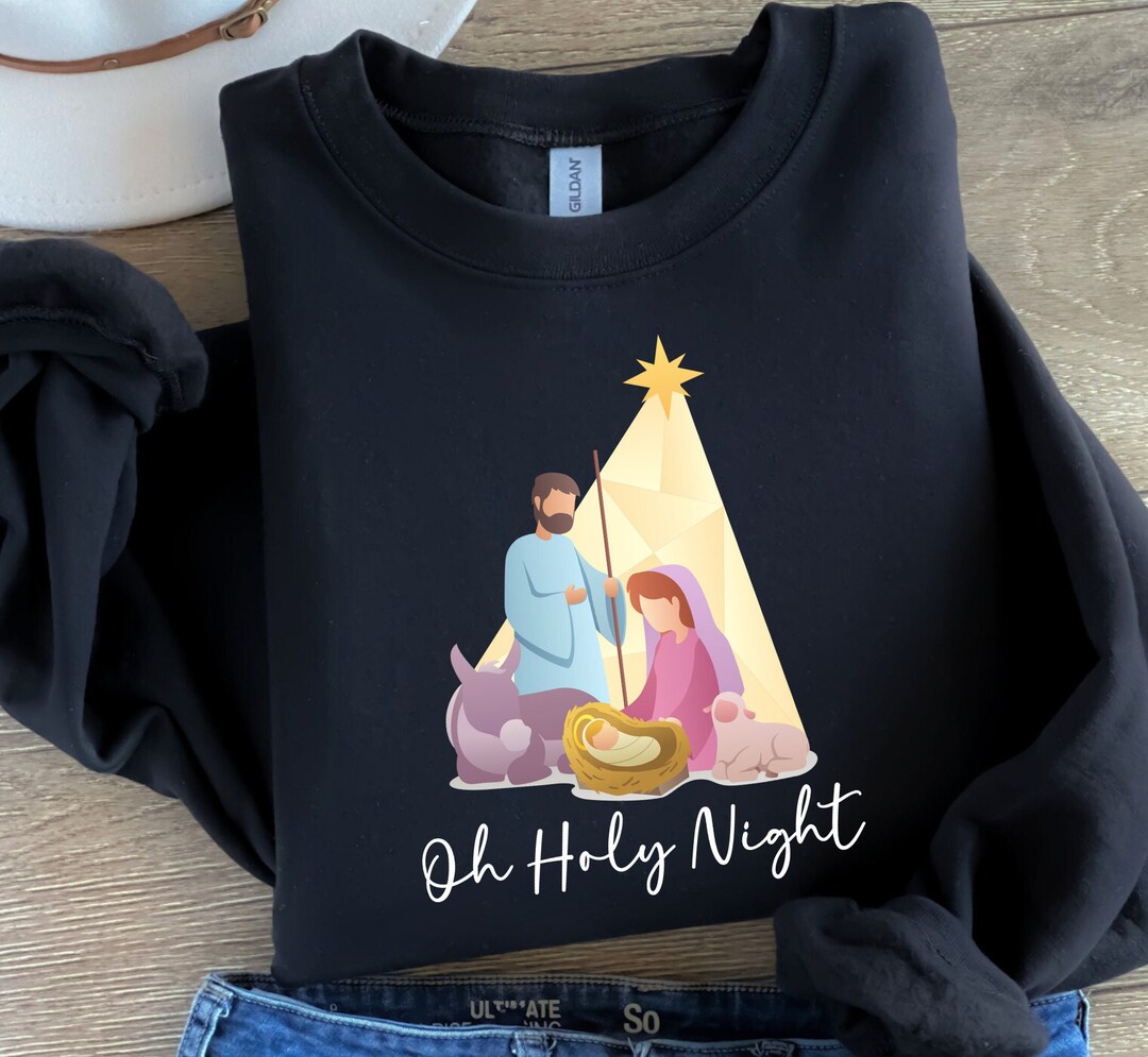 Nativity Scene Sweater, Christmas Belen Shirt, Jesus Birth Shirt ...
