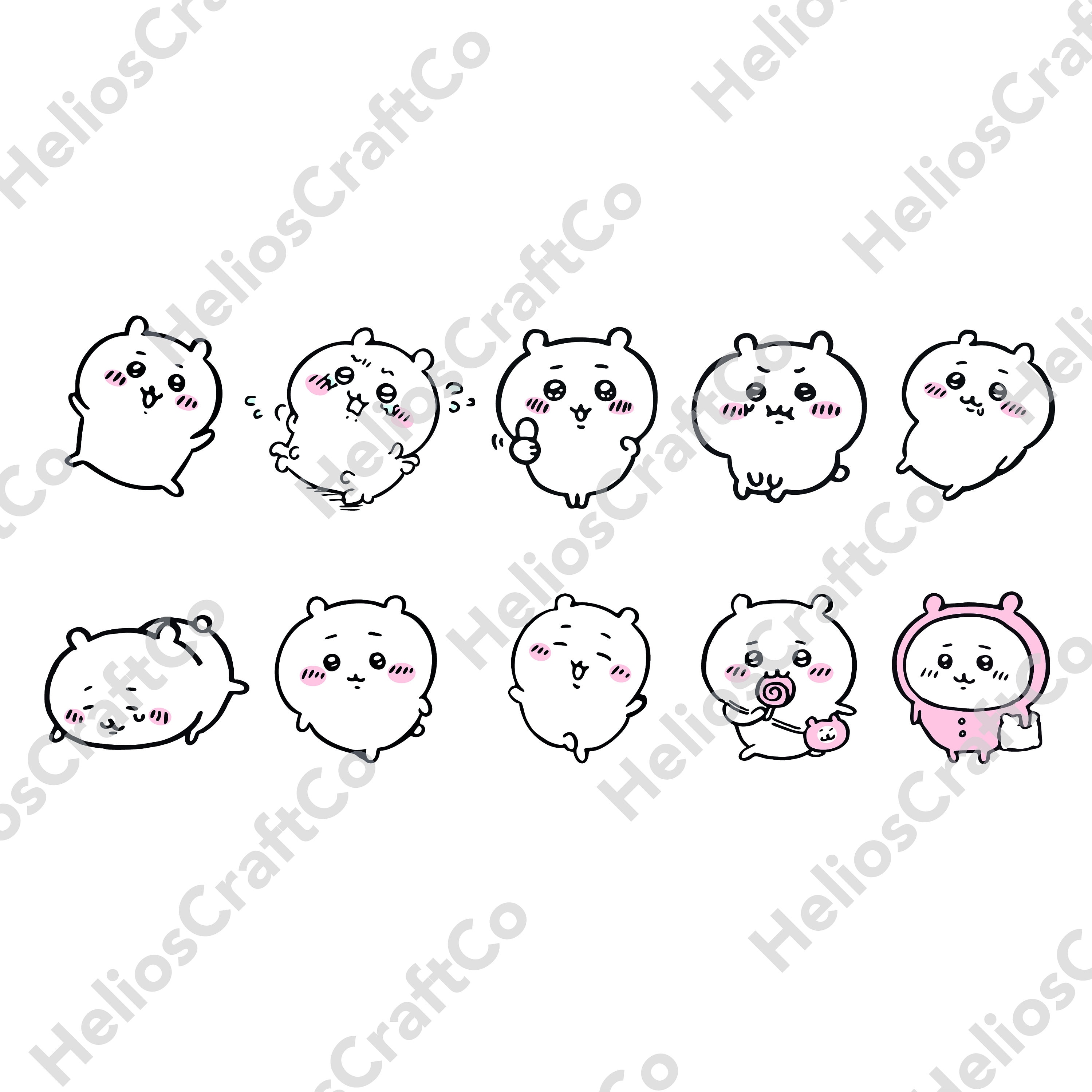 Chiikawa SVG Bundle | Kawaii Anime Cat Digital Stickers for Cricut ...
