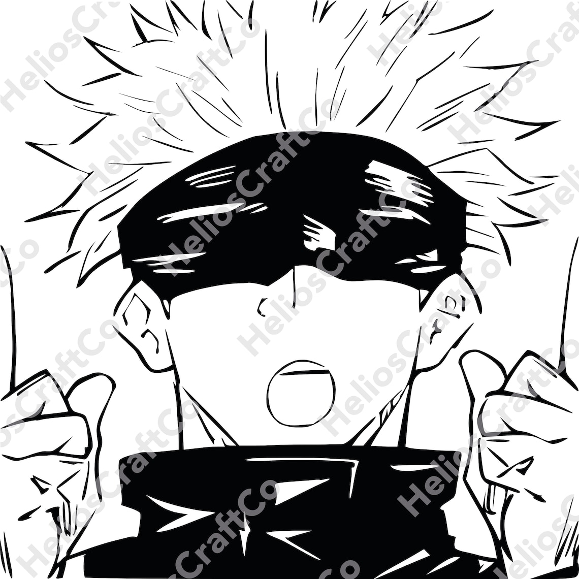 Manga SVG, Satoru Gojo Svg-jpg-png-eps-pdf, Digital Sticker, Digital ...