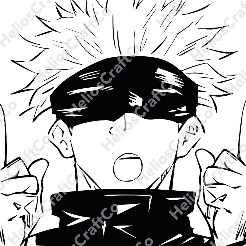 Paquete SVG de Gojo Satoru: Pegatinas del anime Jujutsu Kaisen ...