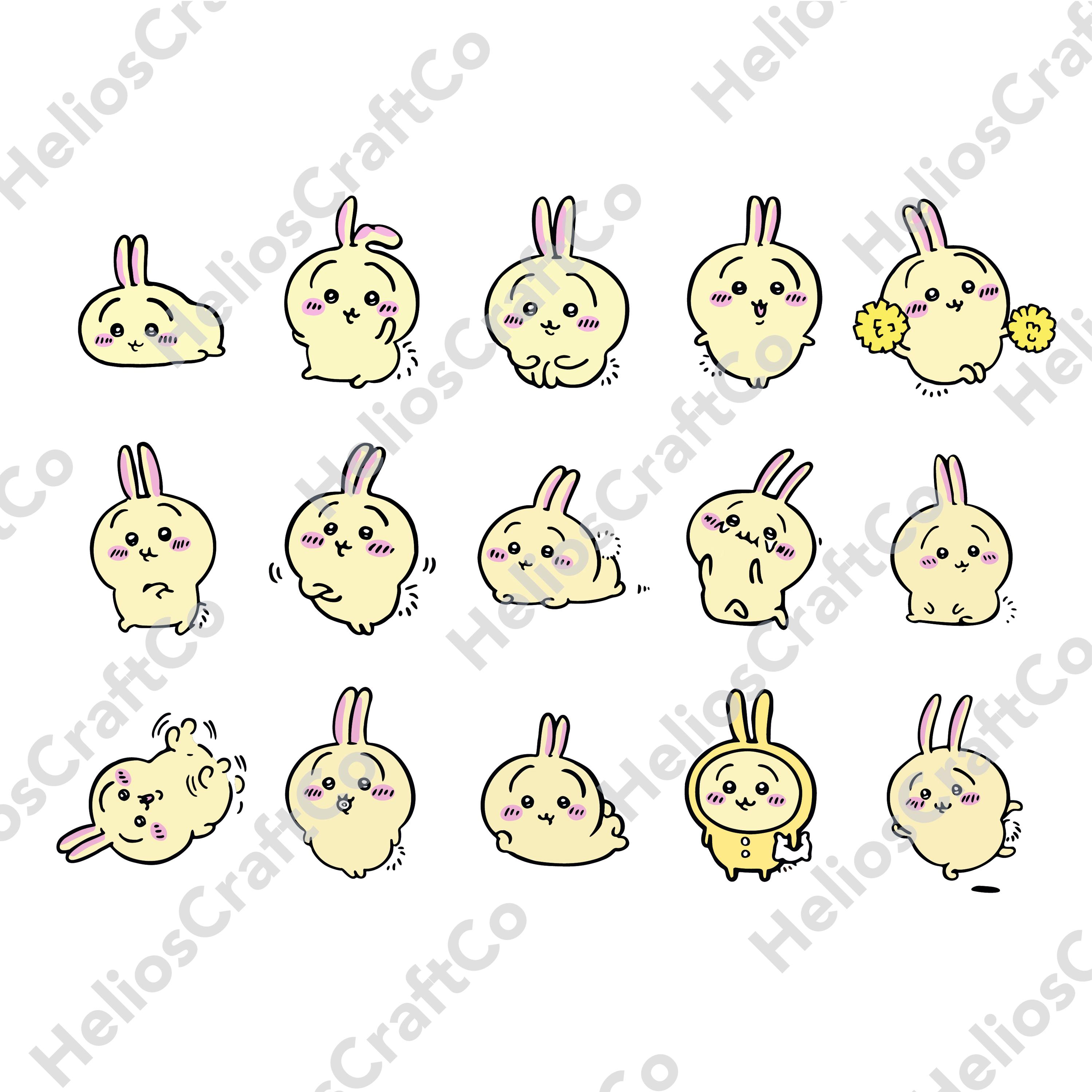 Chiikawa Usagi SVG Bundle | Kawaii Anime Cat Digital Stickers for ...