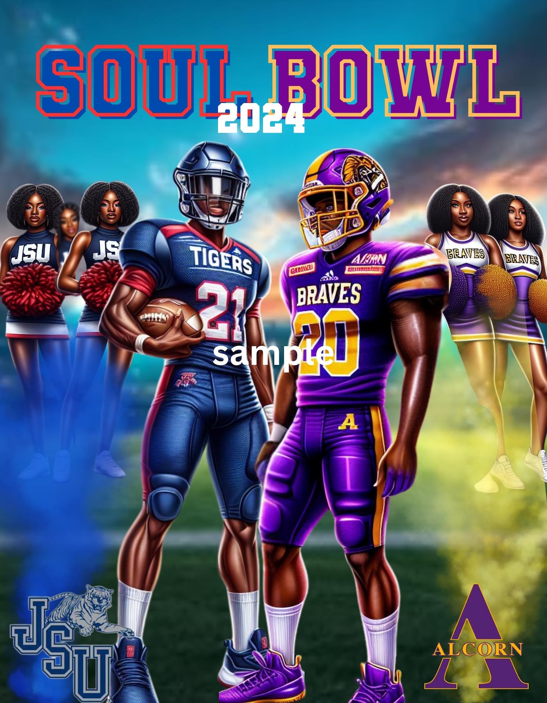 Jackson State, Alcorn, Soul Bowl, HBCU Sublimation, DTF - Etsy