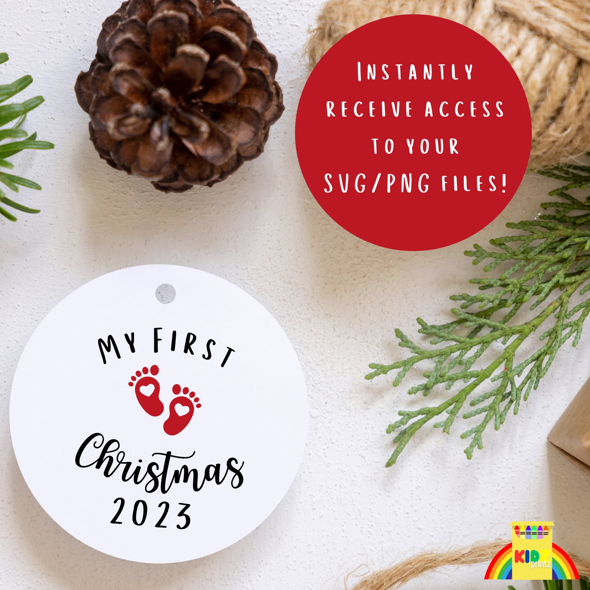 My First Christmas Ornament SVG/PNG Design, First Christmas SVG, First ...