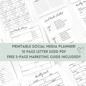Social Media Planner Printable Bundle | Instagram Planner | Social ...