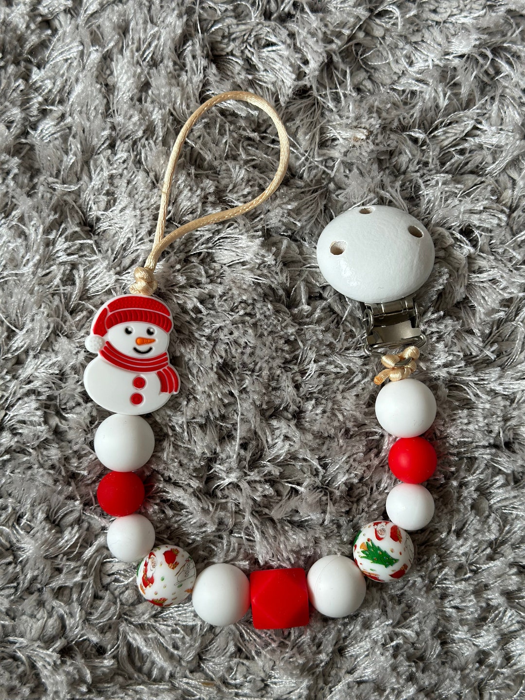 Snowman Red and White Christmas Dummy Clip - Etsy