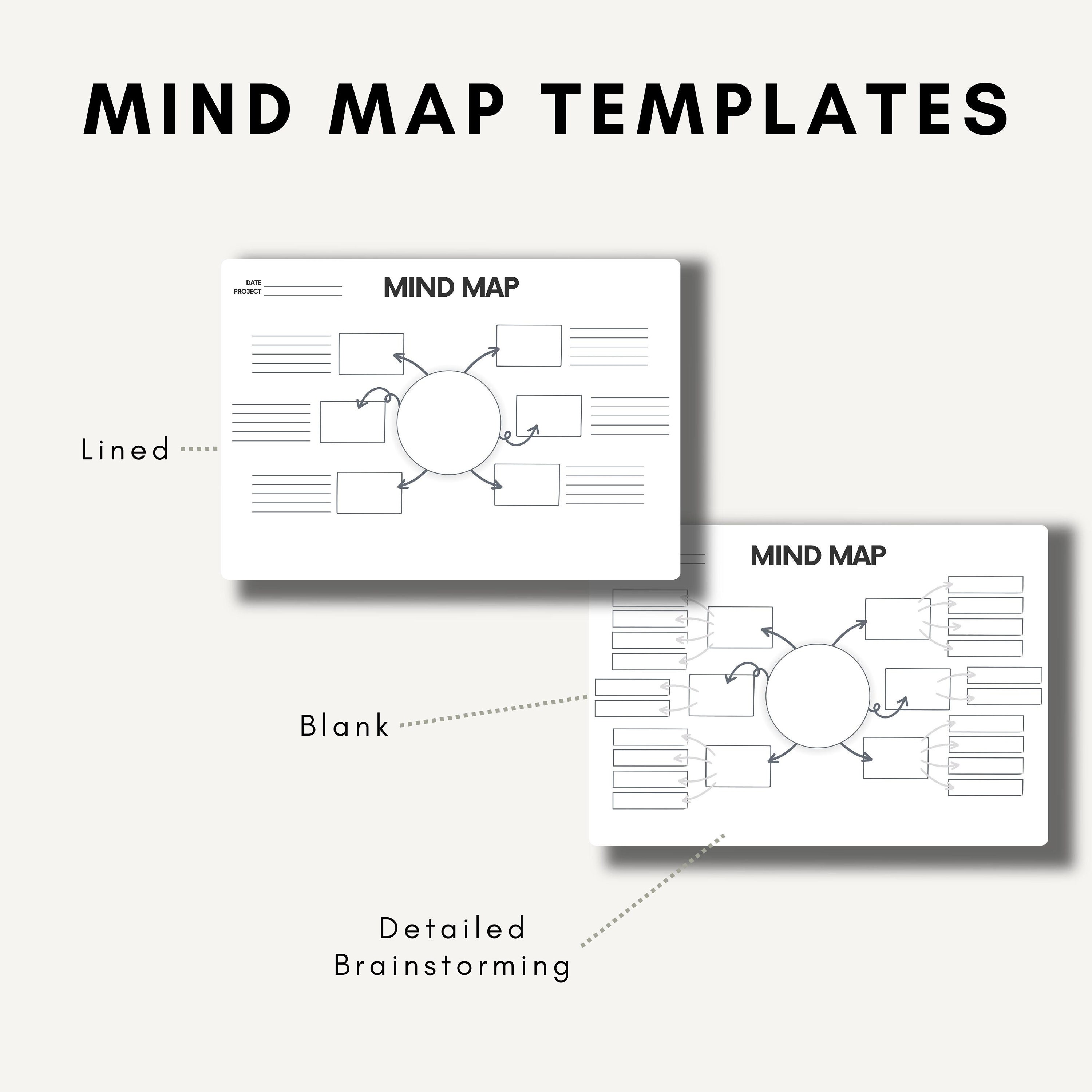 Mind Map Template, Printable Mind Map Planner, Mindmap Study Guide ...
