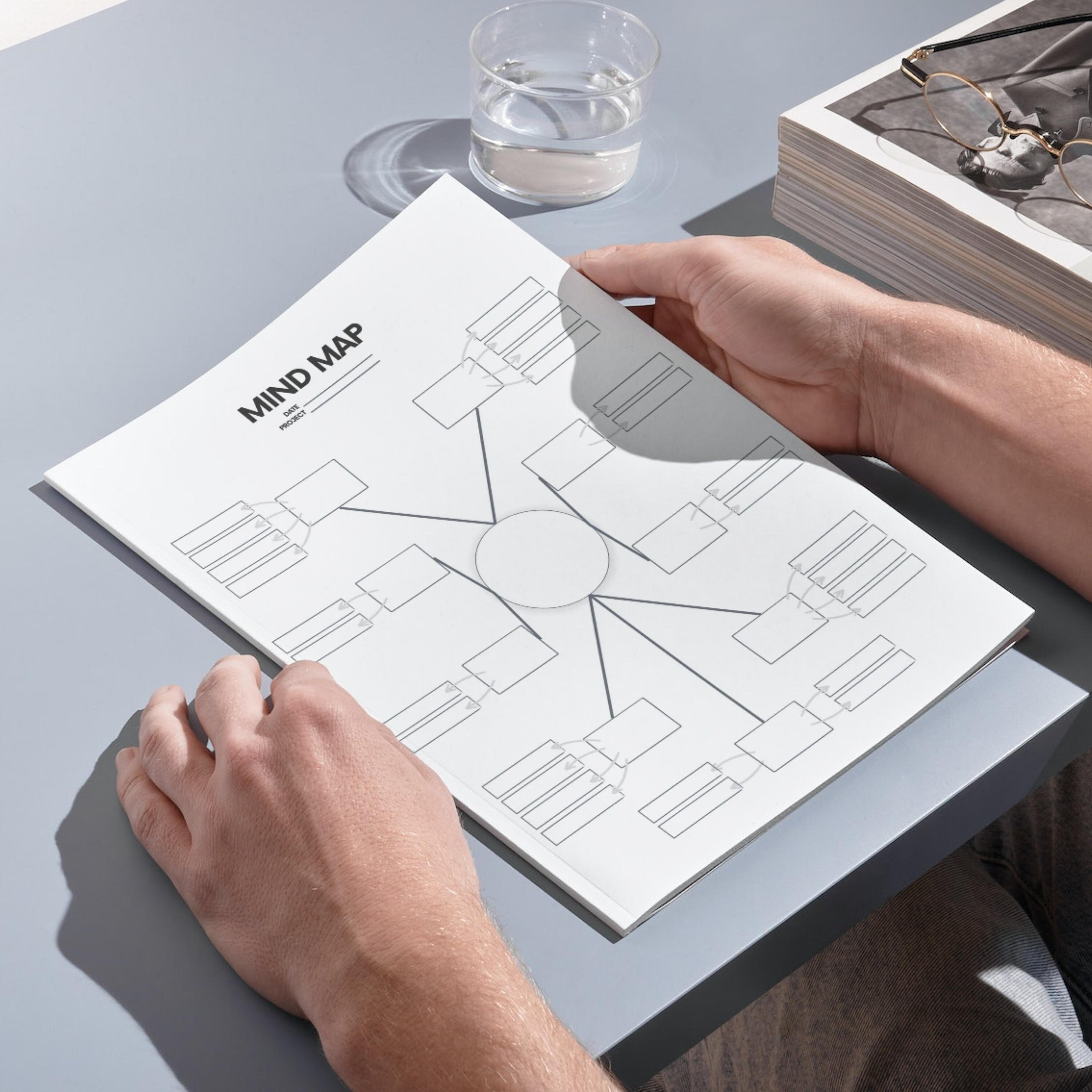 Mind Map Template Printable Mind Map Planner Mindmap Study - Etsy UK