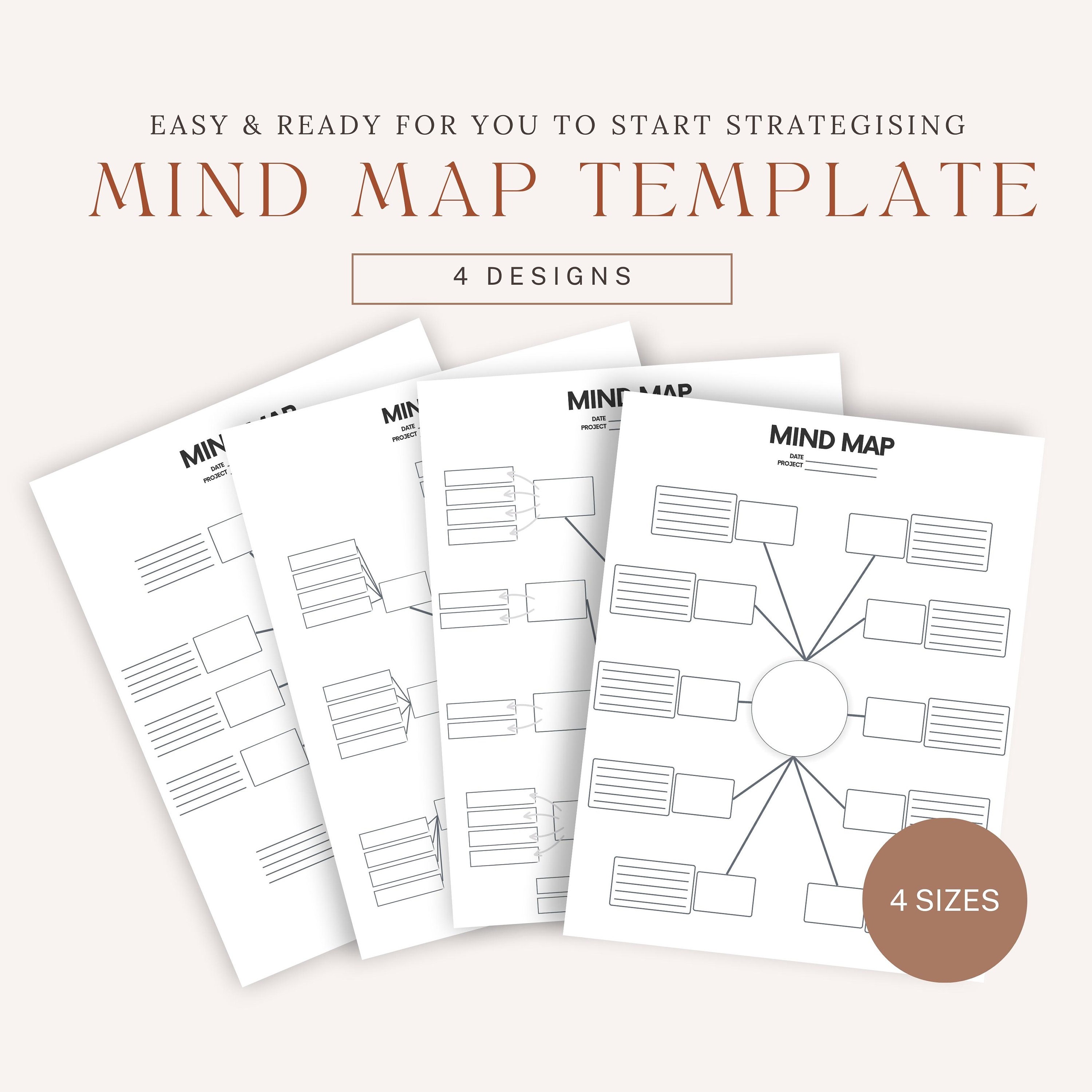 Mind Map Template, Printable Mind Map Planner, Mindmap Study Guide ...