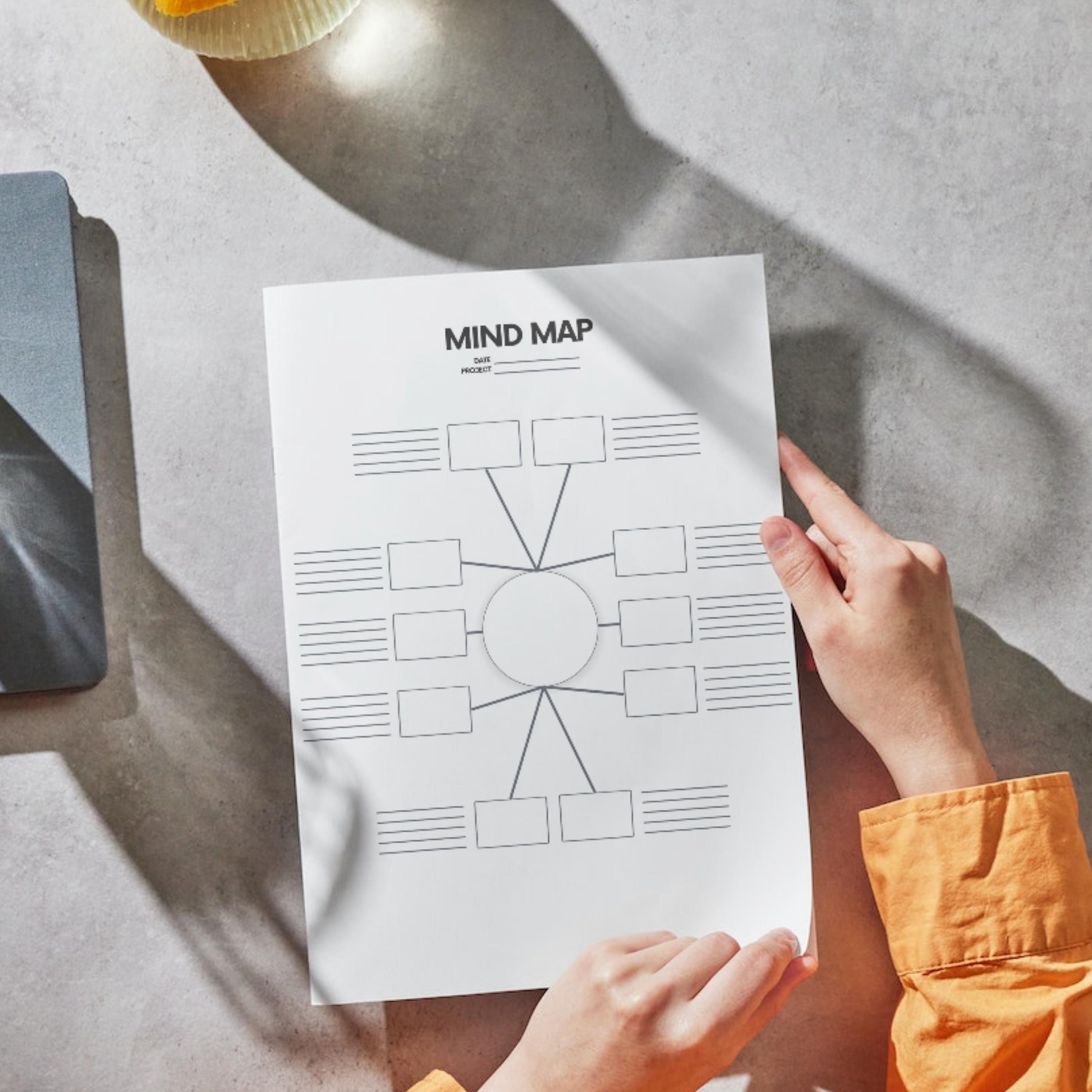 Mind Map Template Printable Mind Map Planner Mindmap Study - Etsy UK