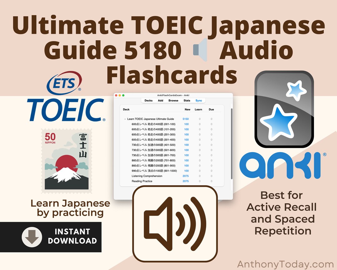 Ultimate TOEIC Japanese Learning Guide Flashcards With Audio ...