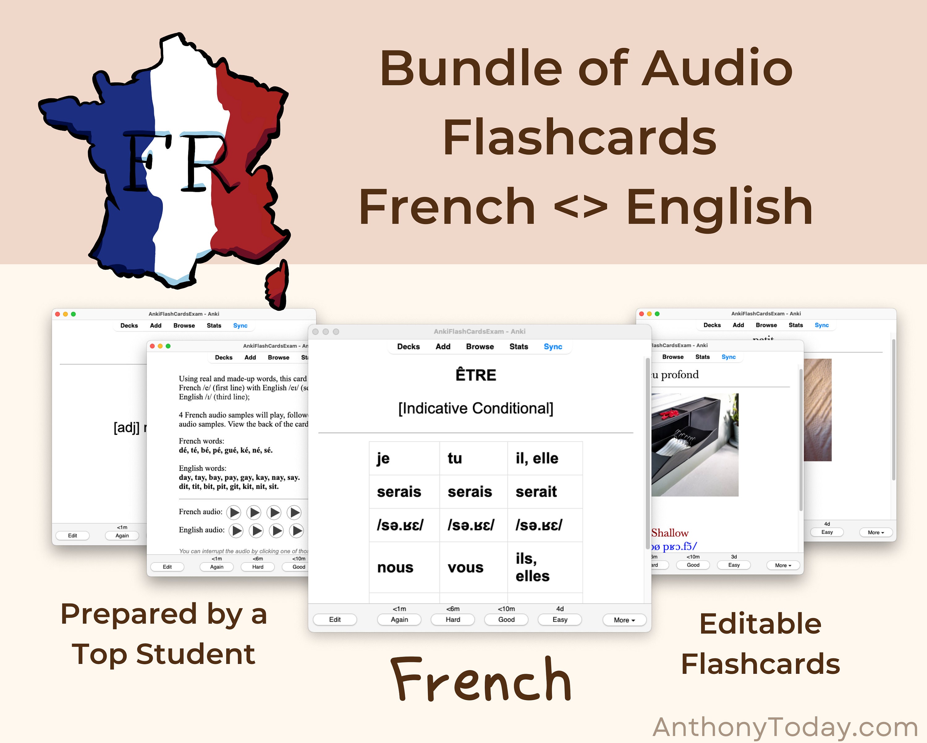 Ultimate French Learning Guide Flashcards With Audio Illustrated Anki ...