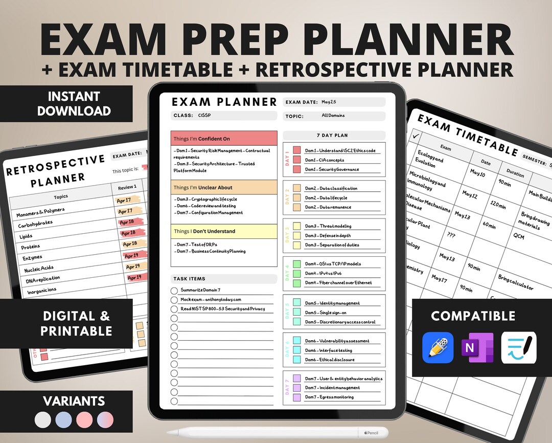 Cyber Exam Prep Planner 2024 Exam Study Kit Retrospective Planner ...