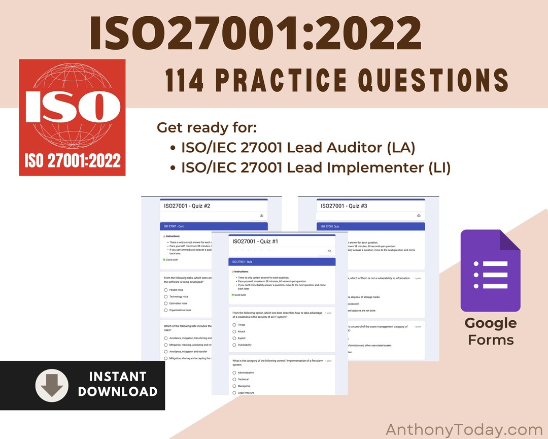 ISO 27001 Practice Questions: Lead Auditor Lead Implementer Mock Exam Q ...
