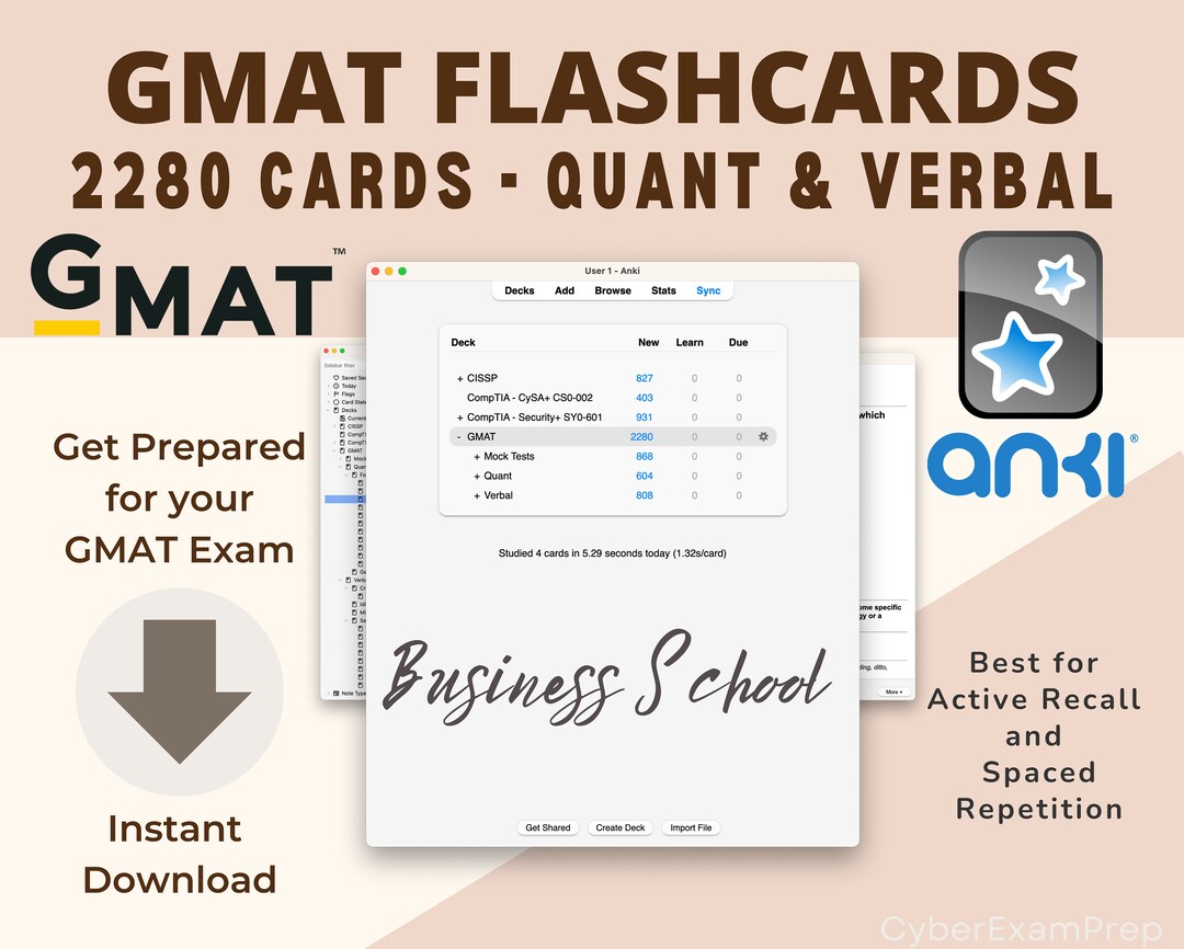 Ultimate GMAT Exam Prep 2024 GMAT Flashcards Anki Cards GMAT Study ...