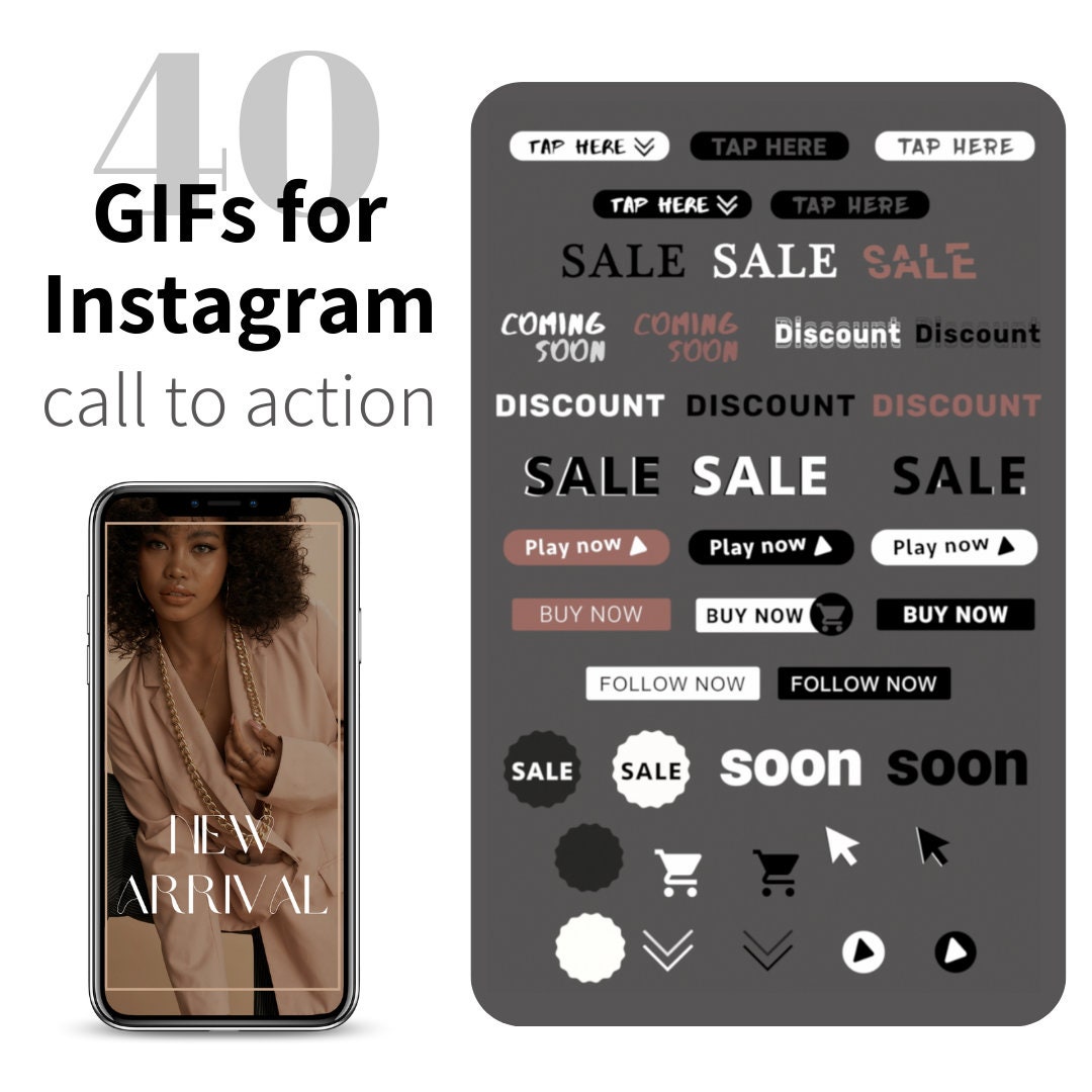 40 Instagram Story Gifs Stickers - Call to Action, Animated Giphy ...