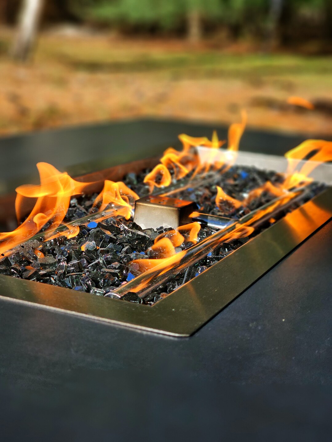 Propane Fire Pit With a Polished Concrete Top - Etsy