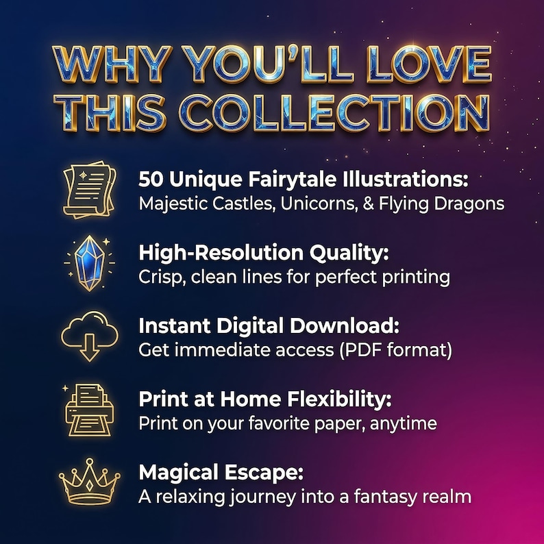 Fairytale Castle Coloring Book Printable, 50 Fantasy Kingdom Pages, PDF ...