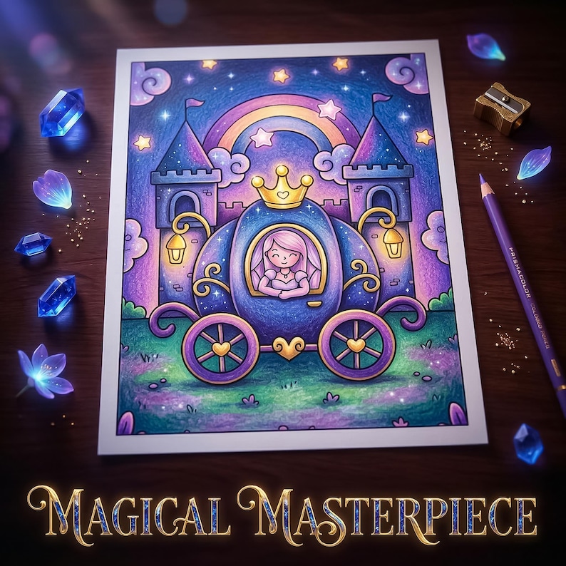 Fairytale Castle Coloring Book Printable, 50 Fantasy Kingdom Pages, PDF ...