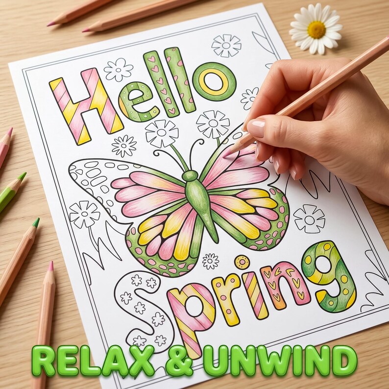 Hello Spring Coloring Book Printable, 56 Floral Animal Gnome Mandala ...