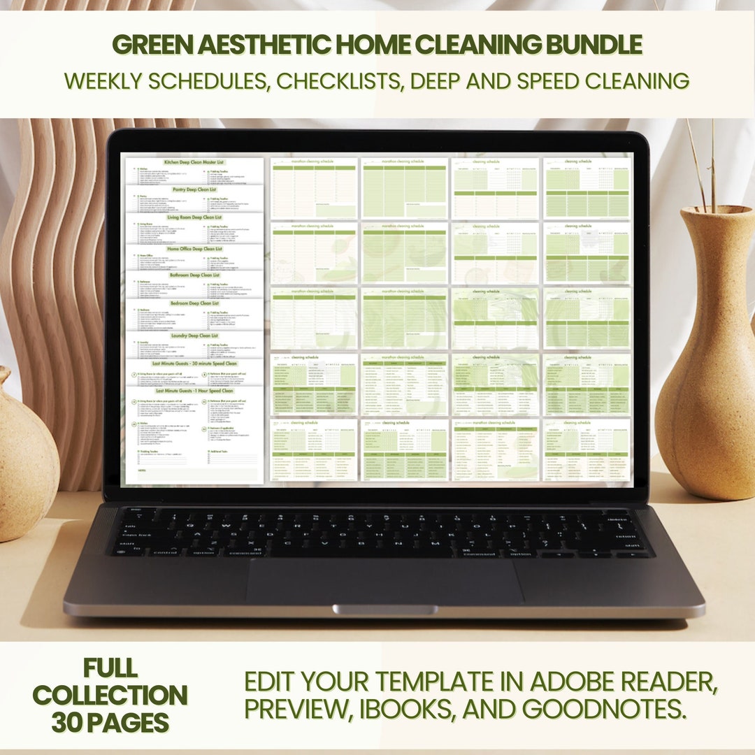 Cleaning Planner Goodnotes Bundle Cleaning Schedule Chart - Etsy