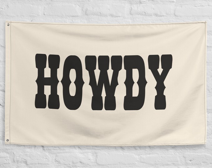 HOWDY - Pennant Flag - Etsy