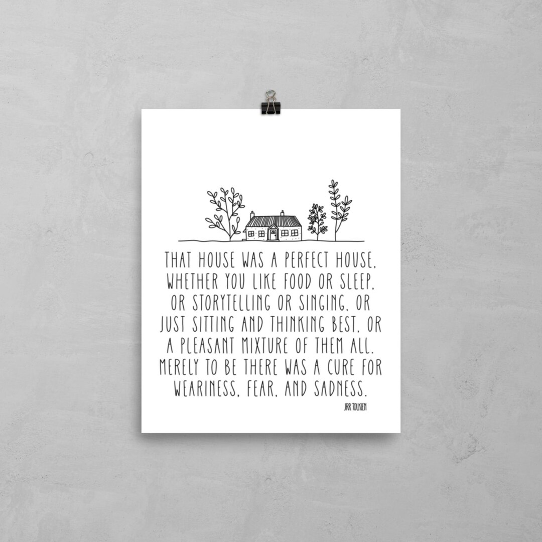 Perfect House Quote Wall Decor Print - Etsy