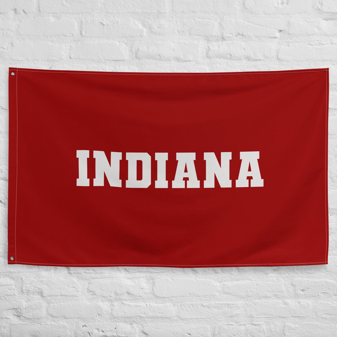 Indiana Flag Hoosier Banner Wall Hanging Sign - Etsy