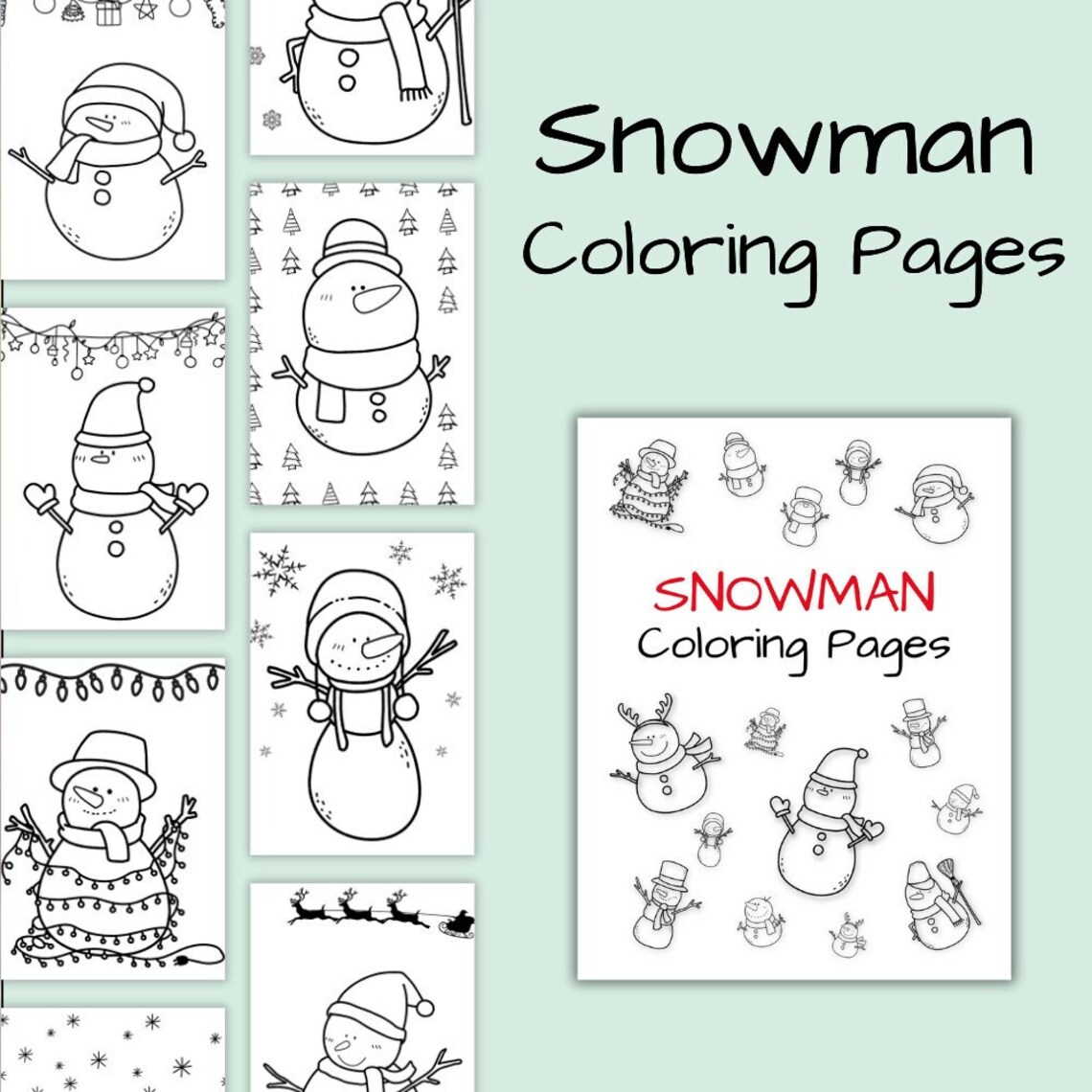Printable Snowman Coloring Pages Snowman Coloring Pages Coloring ...
